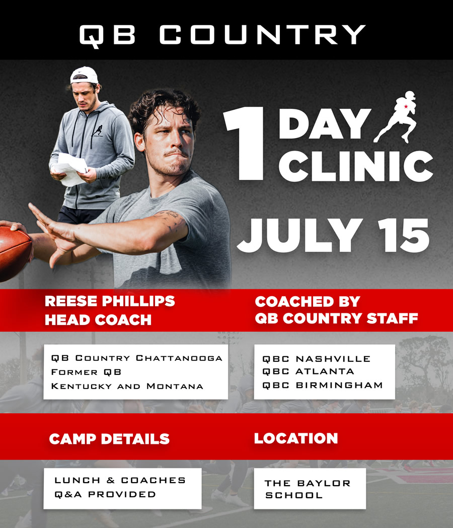 QBC 1-Day Clinic in Chattanooga July 15 - QB Country